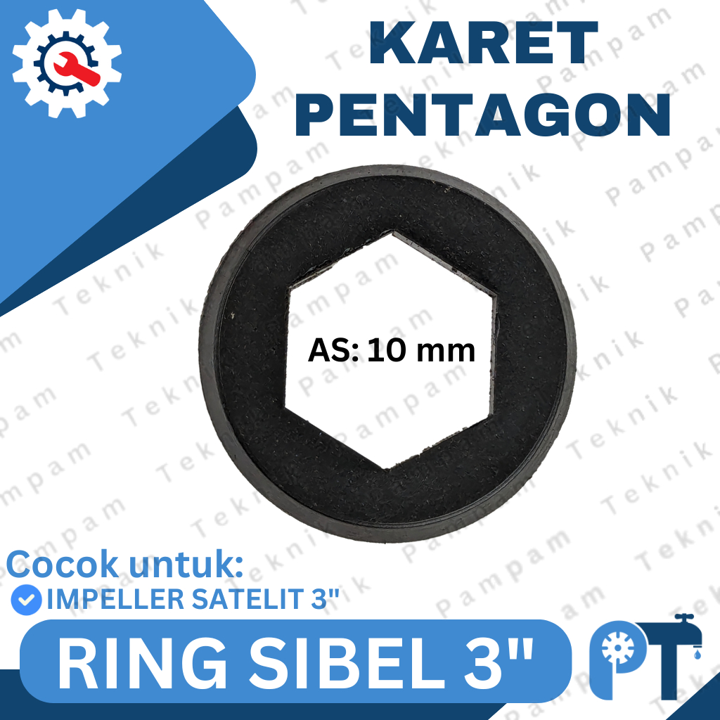 Jual Ring impeller satelit 3 inch - Karet pentagon kipas submersible 3 ...