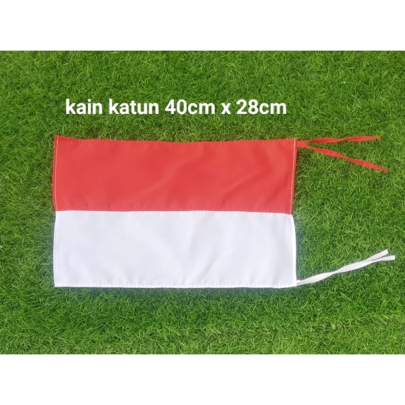 Jual BENDERA MERAH PUTIH KAIN KATUN 40CM X 28CM | Shopee Indonesia