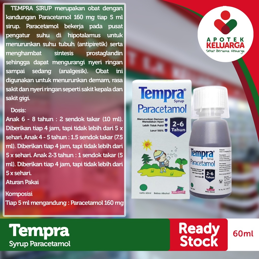 Jual TEMPRA FORTE SIRUP 60ml#penurun demam anak | Shopee Indonesia