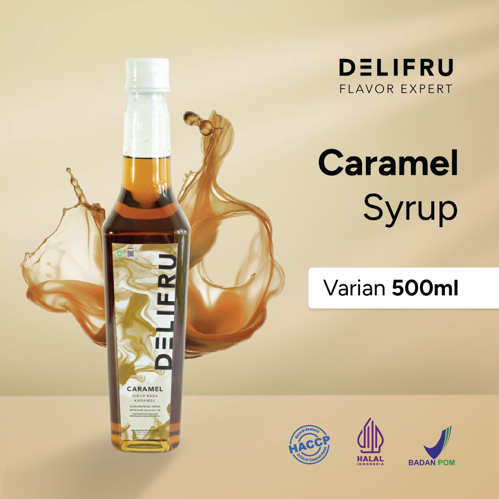 Jual Syrup Caramel Delifru 500 Ml Sirup Karamel Premium Shopee