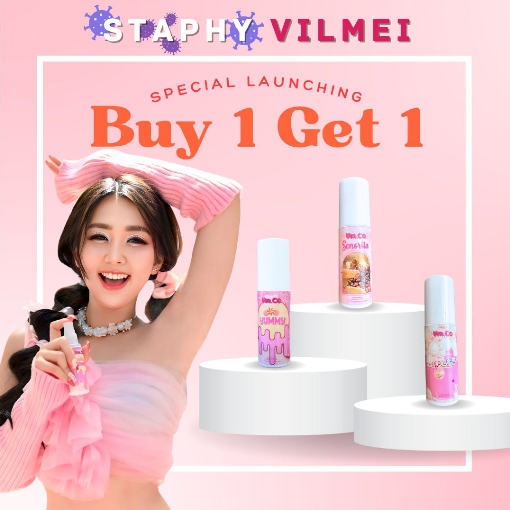 Jual BYE STAPHY | Vmco Deodorant Spray by Vilmei | Yummy, Senorita & Cheerleader Variant ...