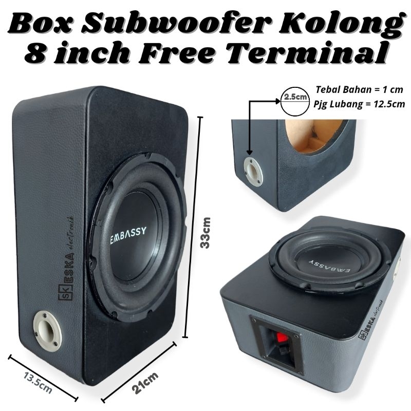 Jual Box Subwoofer Kolong 6 inch 8 inch vinyl free terminal bass mantab ...