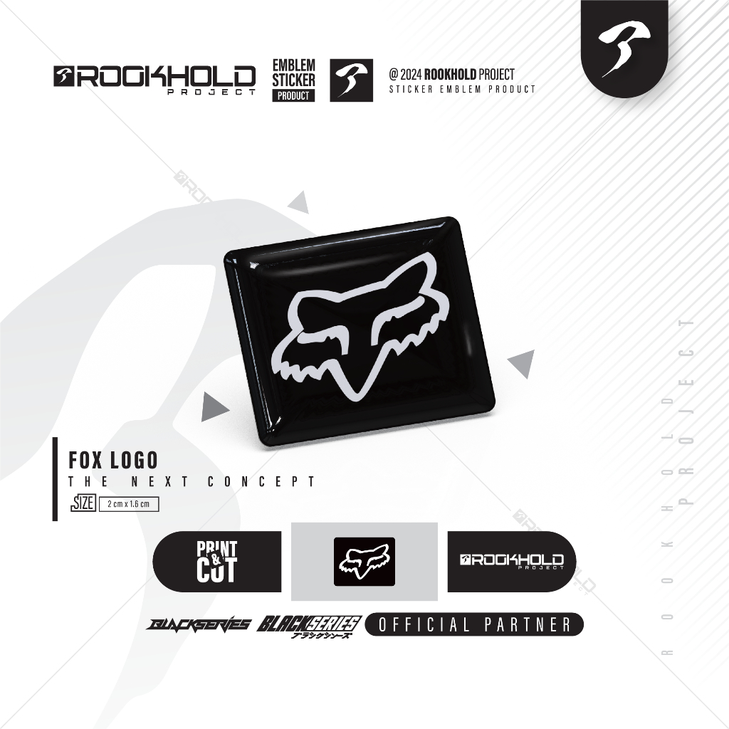 Jual Stiker Emblem Fox | Stiker Timbul Fox | Rookhold | Shopee Indonesia