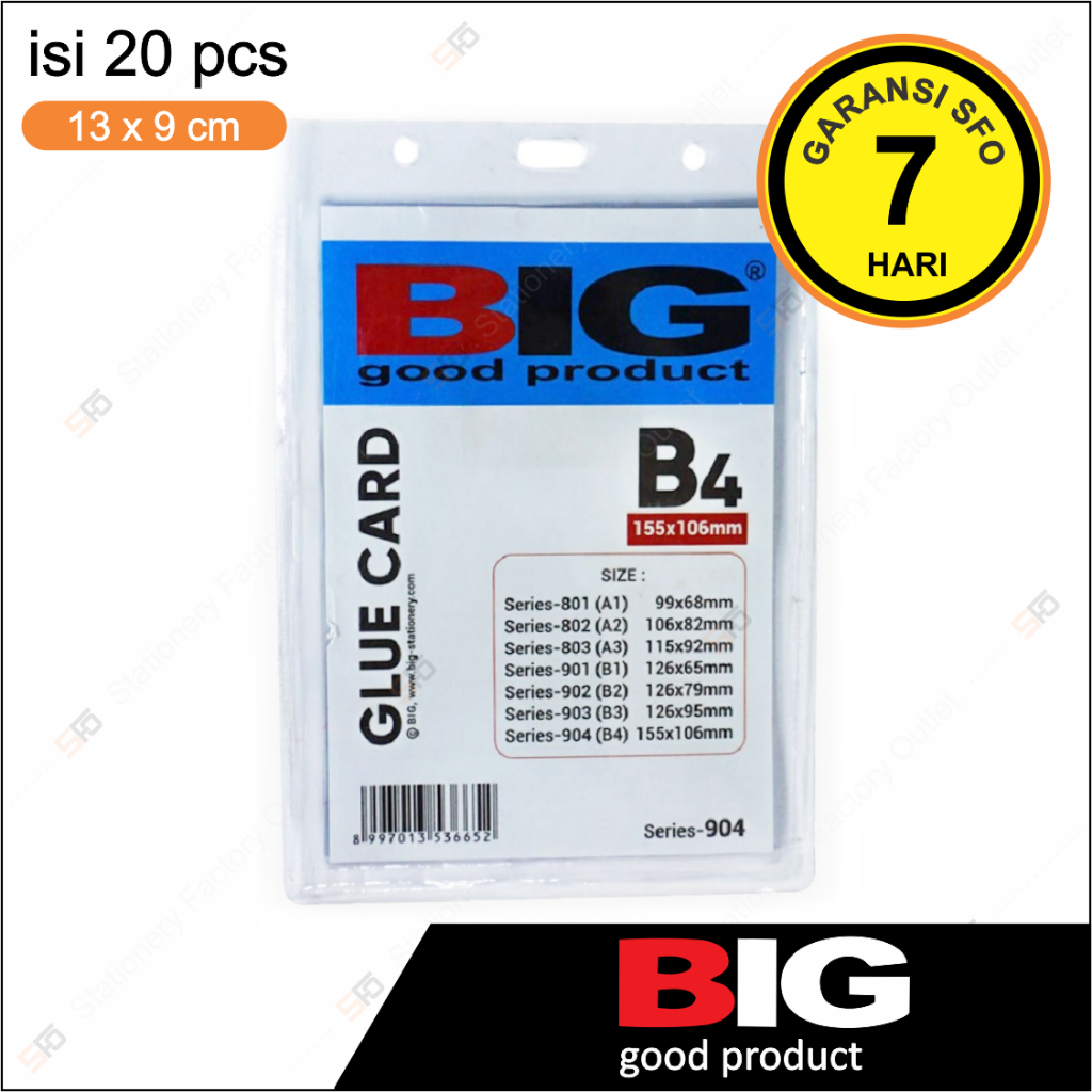 Jual ID Card Mika Big B4 isi 20 - 155mm x 105mm - Name Tag Glue Card Holder - SFO Semarang ...