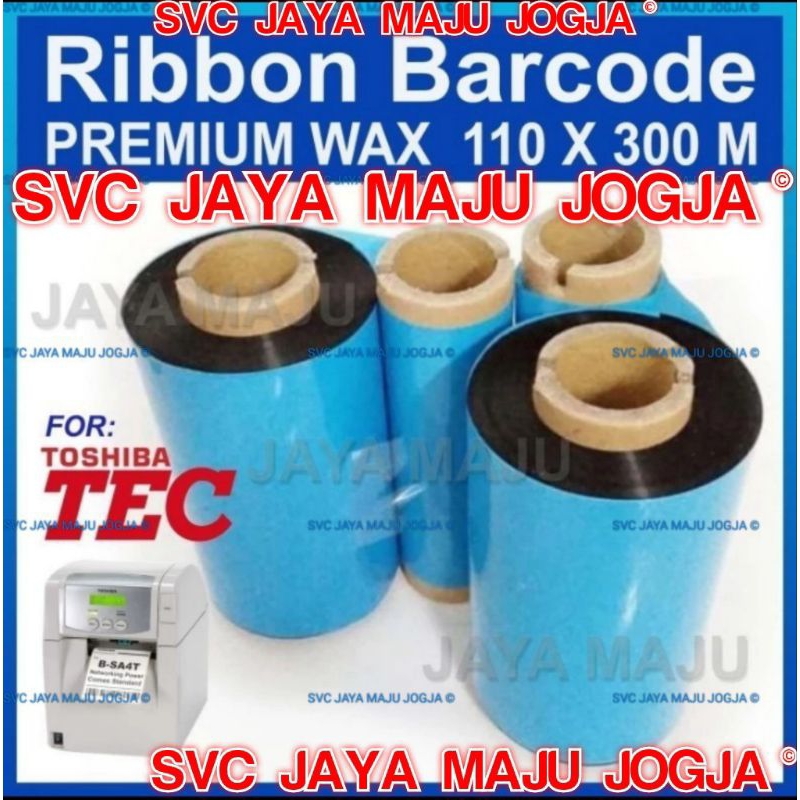 Jual [ TOSHIBA B-SA4T ] 110 MM X 300 M PREMIUM WAX - FACE OUT || CORE 1" - DOUBLE CORE || RIBBON ...