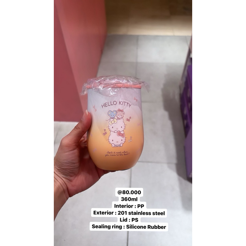 Jual Tumbler Cinnamoroll My melody Sanrio x Miniso 580ml | Tumbler Stainless Miniso x Sanrio My ...