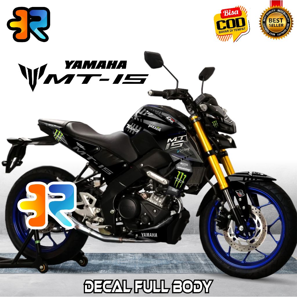 Jual Decal Yamaha MT 15 Stiker Full Body Variasi Desain Tech3 | Shopee ...