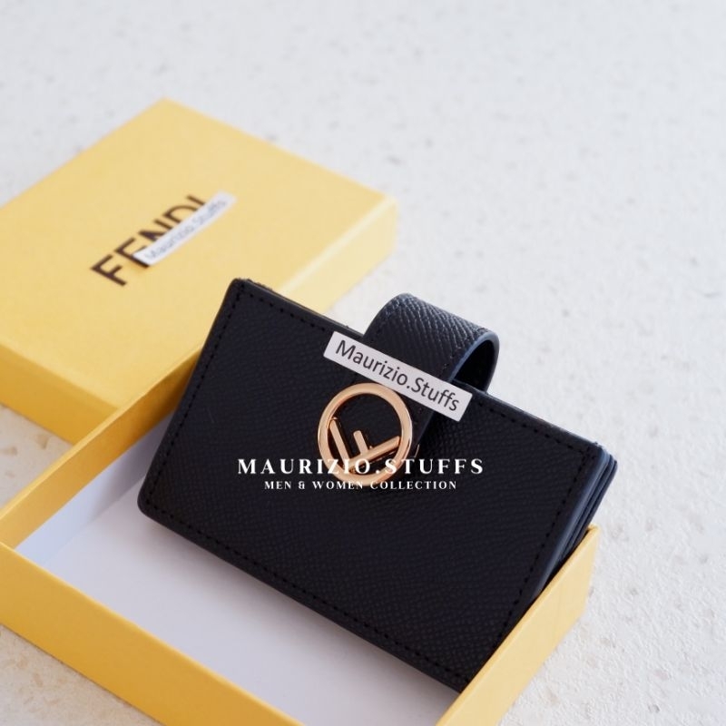 Jual Card Wallet Fe*d* Black GHW Women Dompet Kartu Clip Hitam-Emas ...
