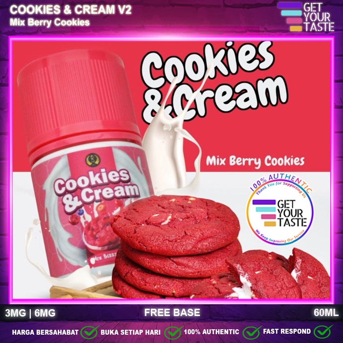 Jual Liquid Cookies & Cream V2 Mix Berry Cookies 60ML by Radja Brewery ...