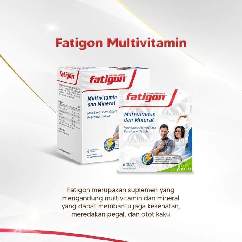 Jual Fatigon Multivitamin dan Mineral Per Strip Isi 6 Biji Expired ...