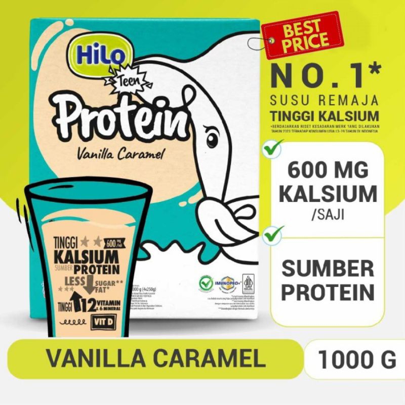Jual Hilo Teen Vanilla Caramel 1000g hilo teen chocolate 1000 gr susu ...