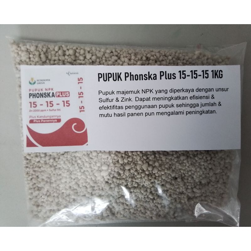 Jual PUPUK PHONSKA PLUS 15-15-15 1 KG ORIGINAL KEMASAN REPACK | Shopee ...