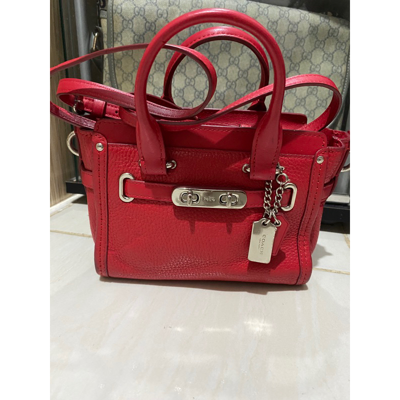 Jual coach swagger merah | Shopee Indonesia