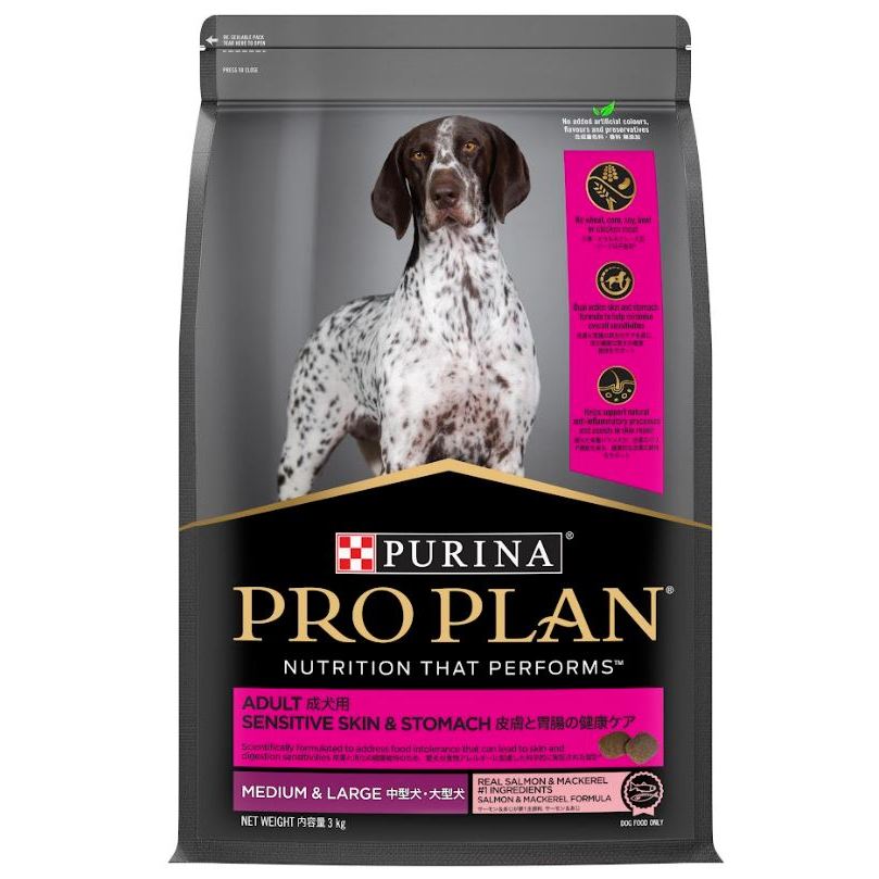 Jual Pro Plan Dog Adult Sensitive Skin Stomach 3KG Salmon Mackerel All ...