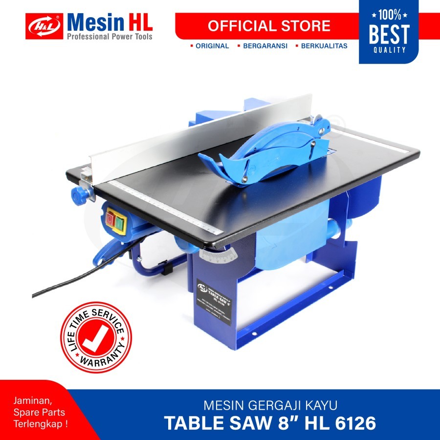 Jual H&L Table Saw 6126 Meja Potong Kayu 8 inch Gergaji Meja Duduk Ryu ...