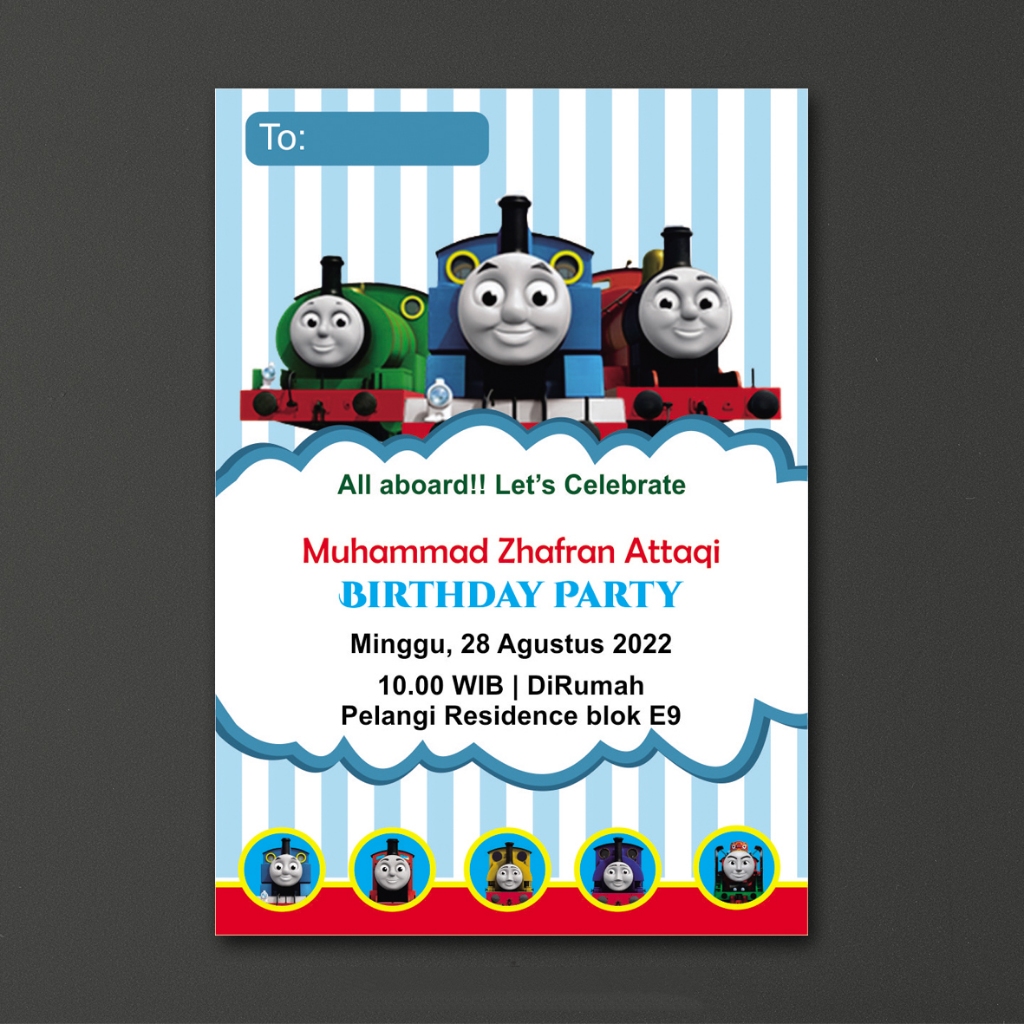 Jual Cetak Undangan ulang tahun Anak-anak / undangan ultah tema kartun ...