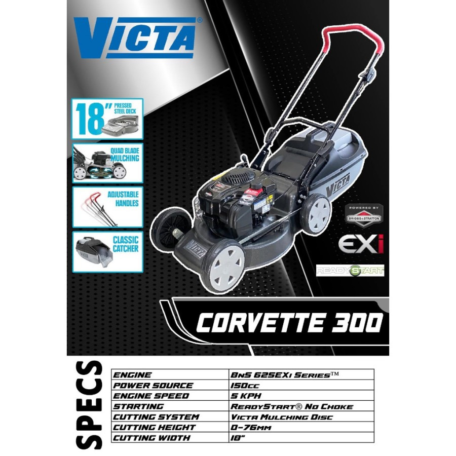Jual Mesin Potong Rumput Dorong Victa Corvette 300 18 inch | Shopee ...