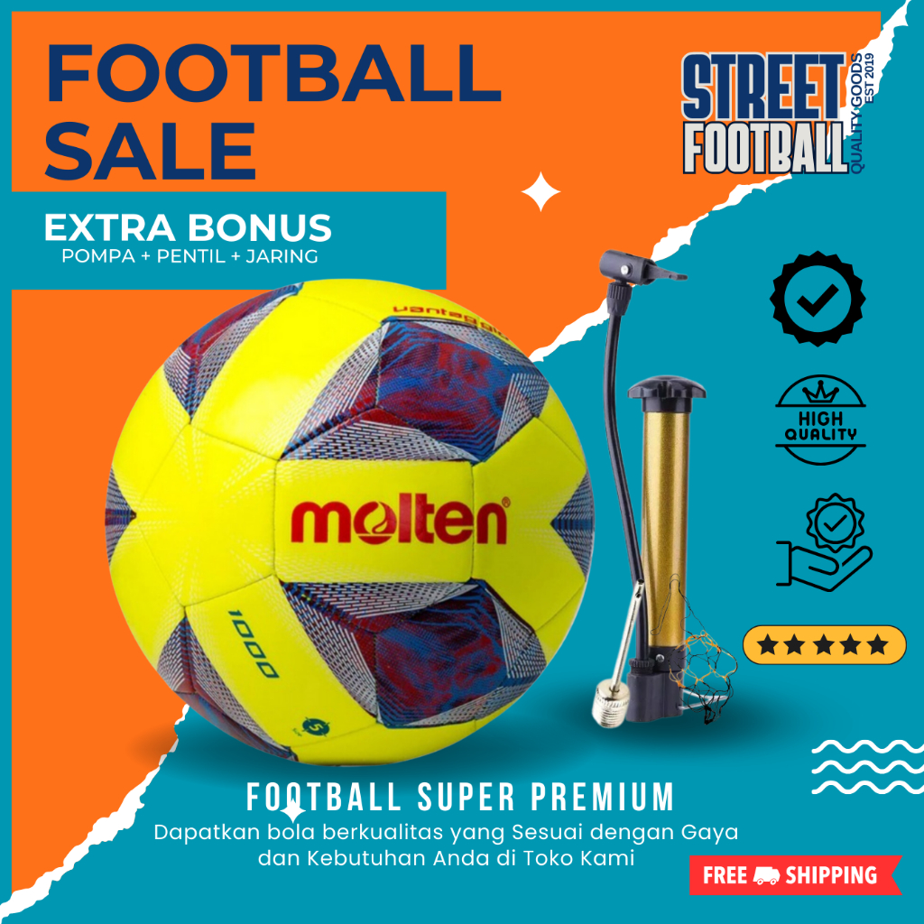 Jual Bola Sepak Molten Vantaggio size 5 Original | Shopee Indonesia