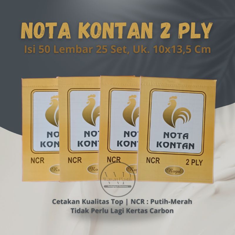Jual Nota Kontan 2 Ply NCR / Nota 2 Ply NCR 50 Lembar 25 Set / Nota ...