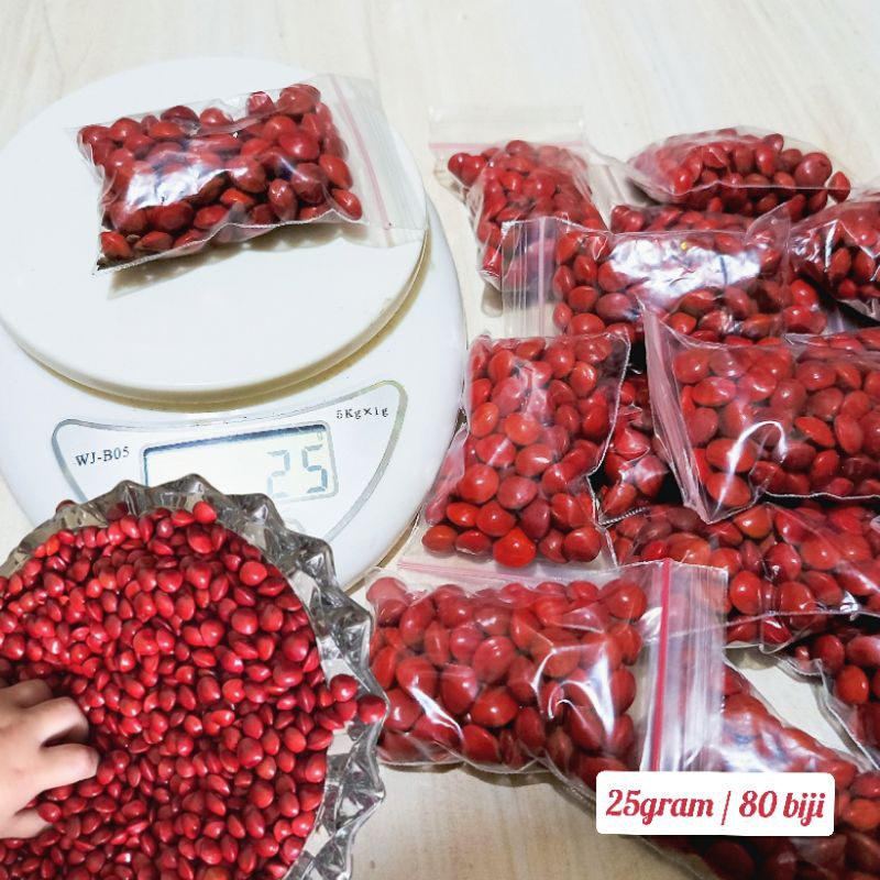 Jual 25gram / 80 biji saga merah | Shopee Indonesia
