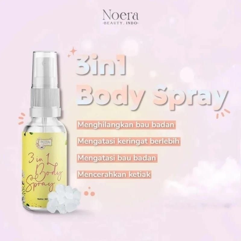 Jual Noera 3 IN 1 Body Spray || Natural Deodorant || BPOM | Shopee ...