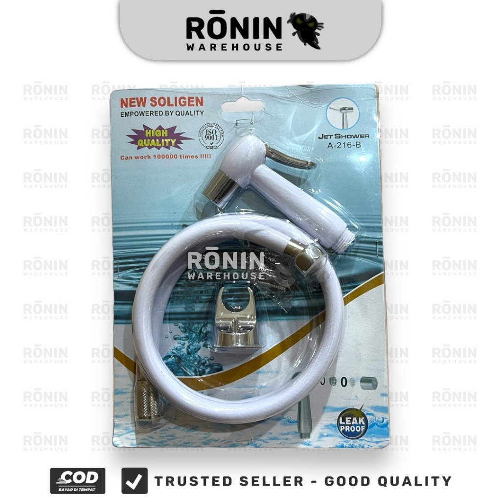 Jual SOLIGEN jet shower kamar mandi WC semprotan kloset PVC krom chrome A | Shopee Indonesia