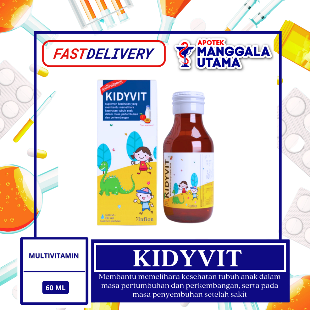 Jual KIDYVIT SIRUP PER BOTOL ISI 60 ML | Shopee Indonesia