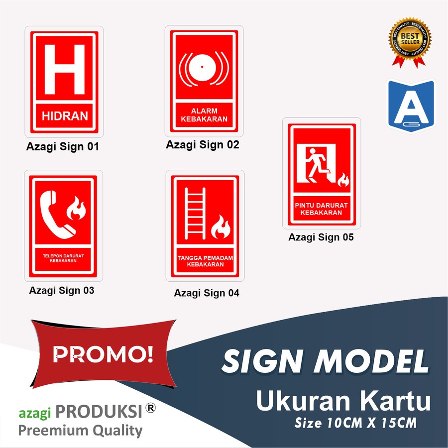 Jual Cetak Stiker Sign Hidran, Alarm Kebakaran Dll | Ukuran 10x15Cm ...