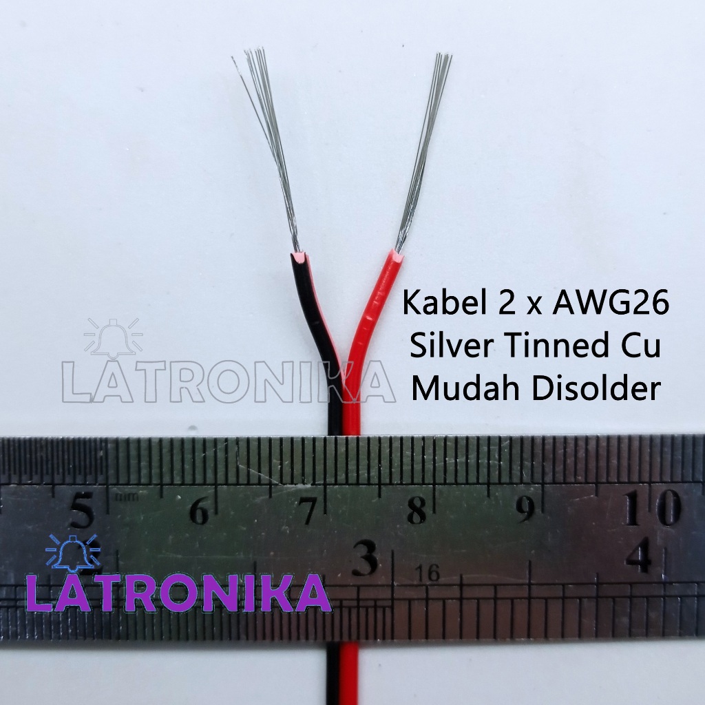 Jual Kabel 2 x AWG26 Silver Tinned Cu Per Meter 26AWG x 2 Cable AWG 26 AWG | Shopee Indonesia
