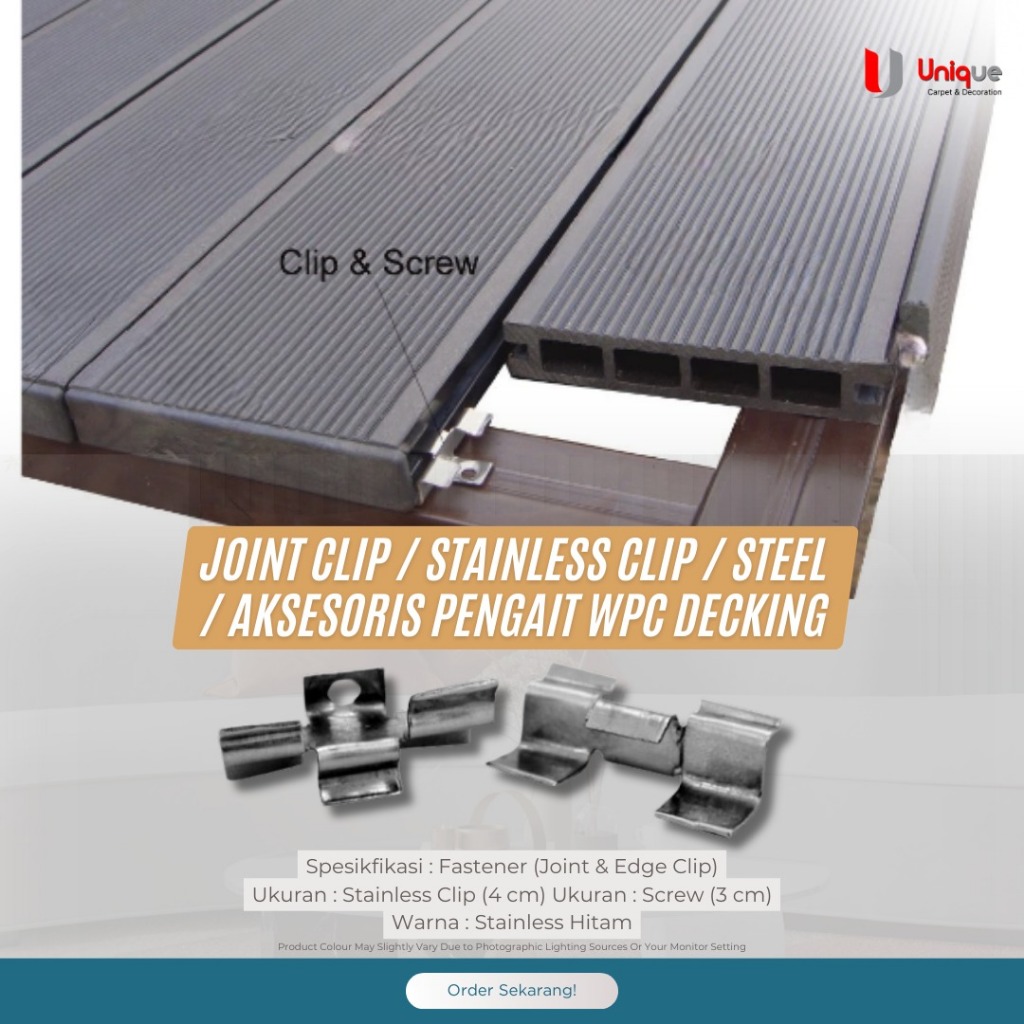 Jual Aksesoris Decking Joint Clip / WPC Decking Accessories Stainless ...