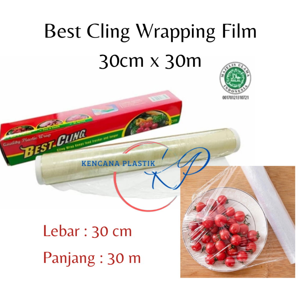 Jual Best Cling Plastik Wraping 30cm x 30m l Plastic Cling Wrap Makanan ...