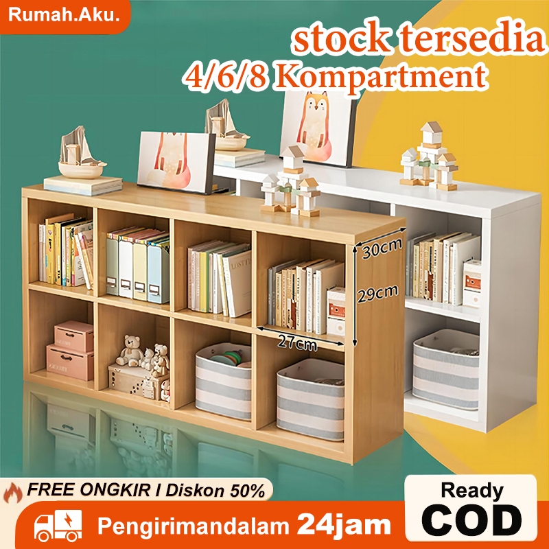 Jual Lemari buku 8 Kompartment Lemari Lantai ruang tamu Lemari ...