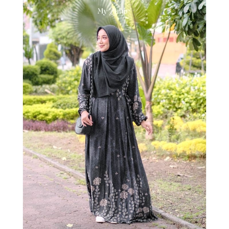 Jual My Zahir Namira Dress Busui Friendly Bahan Rayon Viscose Size M-XXL | Shopee Indonesia