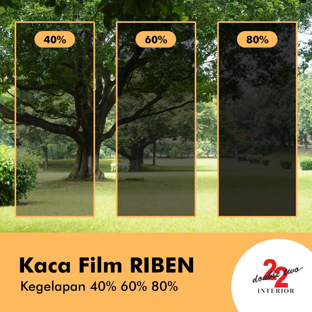 Jual Sticker Kaca RIBEN 40% 60% 80% / Kaca Film Rumah dan Mobil (per 50 cm) | Shopee Indonesia