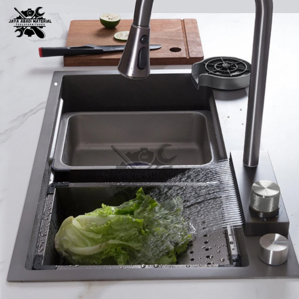 Jual [JAM] Paket Kitchen Sink Grey Premium Luxury Set / Wastafel Bak ...