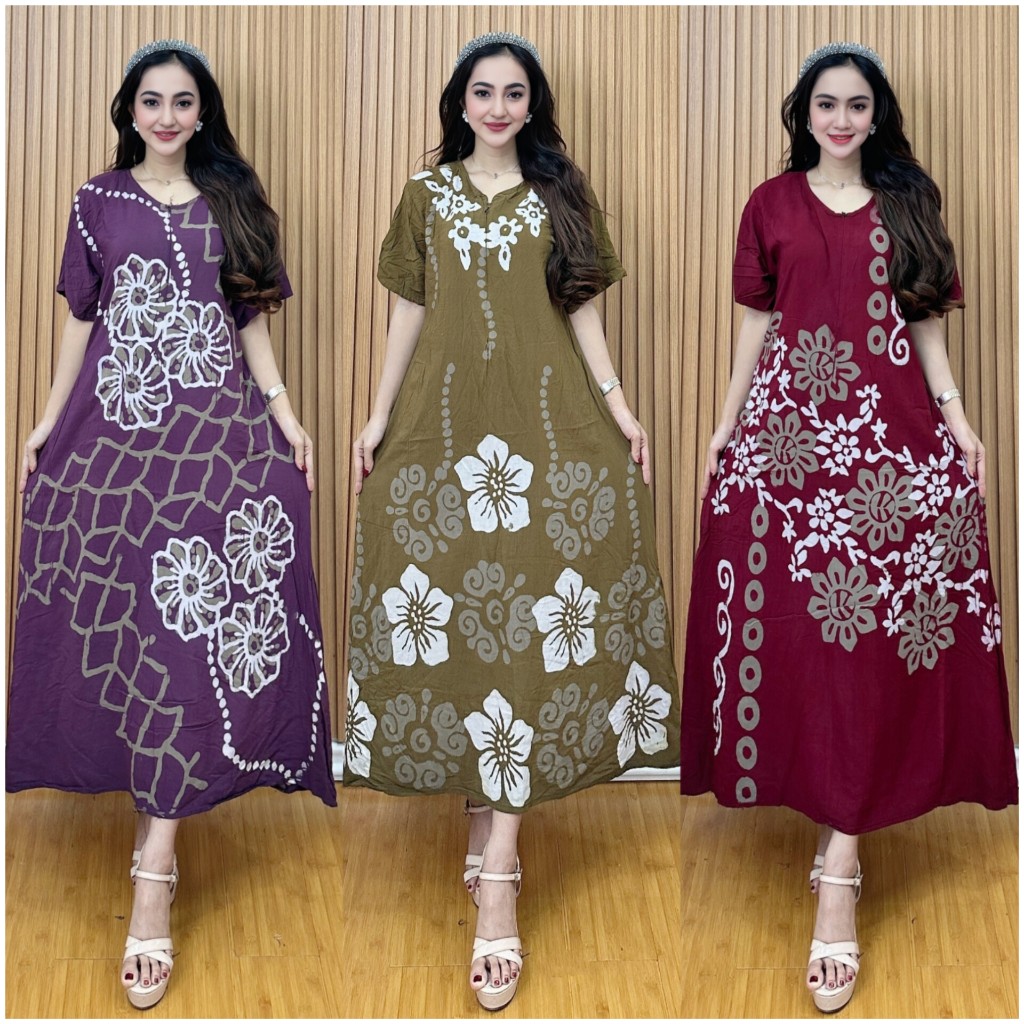 Jual Daster twill rayon cap malaman Pekalongan daster lengan pendek ...