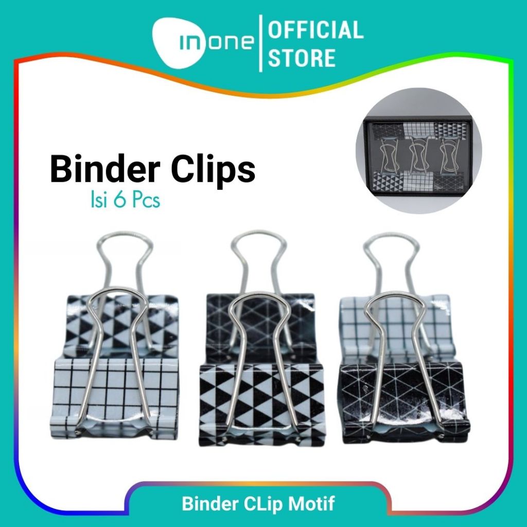 Jual Inone Binder Clips Klip 3cm isi 6PCS Penjepit Kertas Stainless ...