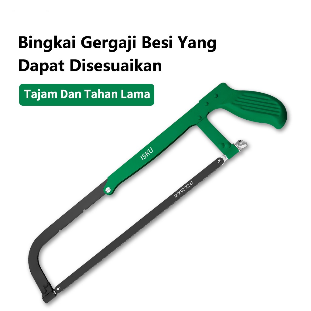 Jual ISKU Gagang Gergaji Besi / Hacksaw Mini 12 Inch Stang Gergaji Besi ...