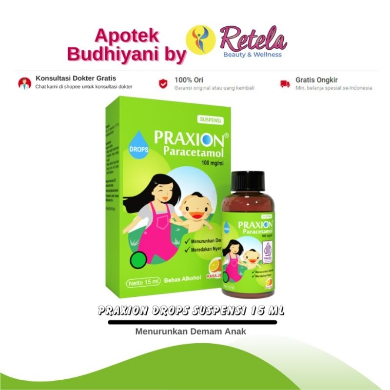Jual Praxion Drops Suspensi 15 Ml / Paracetamol / Menurunkan Demam Anak ...