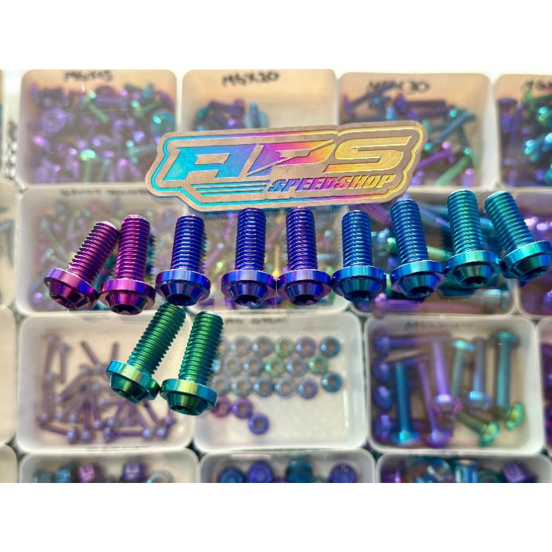 Jual Baut Titanium BIG Head Drat Kasar Baut Kaliper Brembo 4P 4Piston | Shopee Indonesia