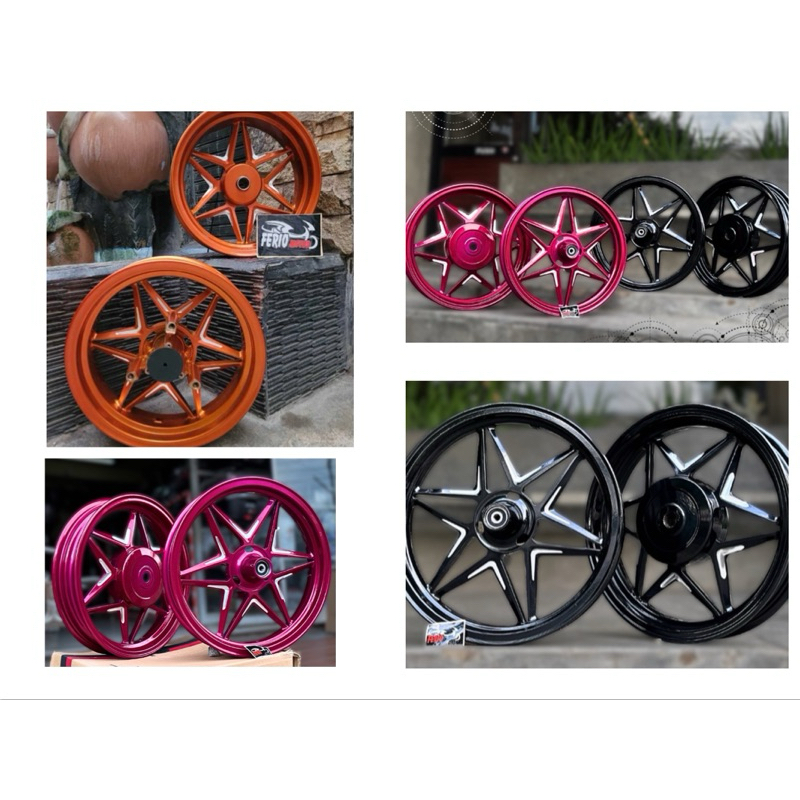Jual Velg Rossi ORBIT Nmax OLD Aerox Old New uk 350/400 ring 13 Hitam ...