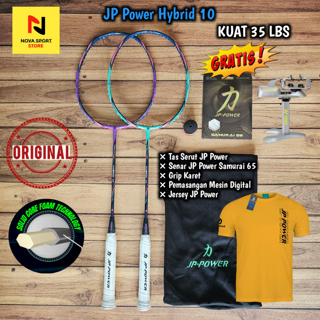Jual Raket Badminton JP Power Hybrid 10 | Shopee Indonesia