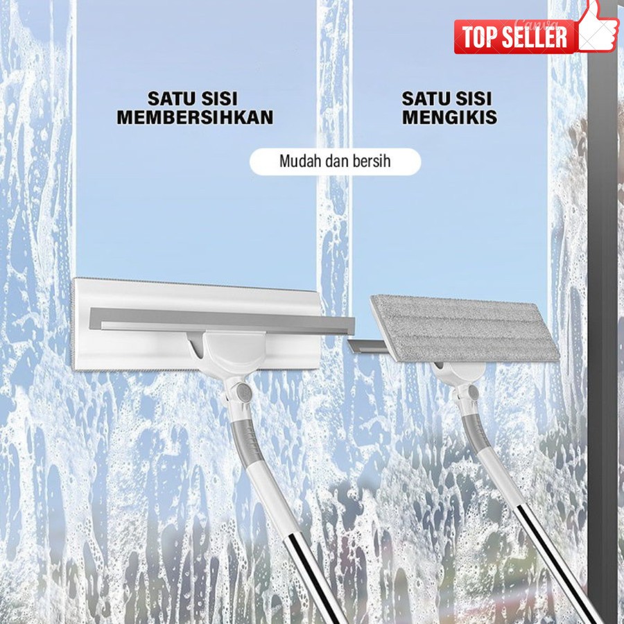 Jual Alat Pembersih Kaca Glass Cleaning Brush Teleskopik Wiper Jendela ...