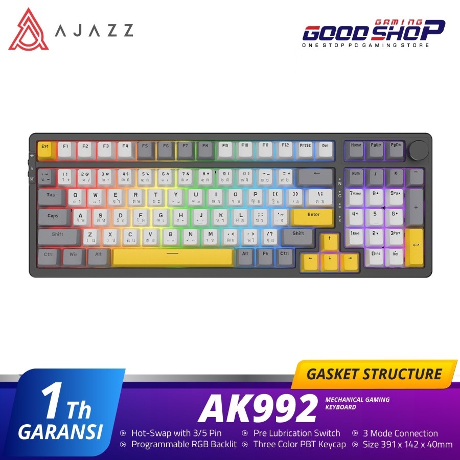 Jual Ajazz AK992 99 Keys Mechanical Keyboard Three-Mode RGB ...