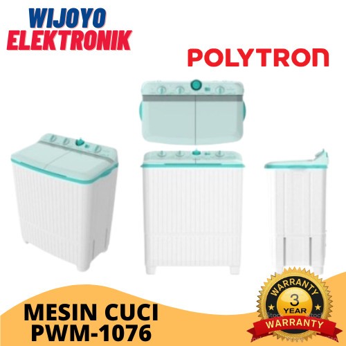 Jual POLYTRON MESIN CUCI 2 TABUNG PWM 1076 / PWM 1076 / 10 KG | Shopee ...