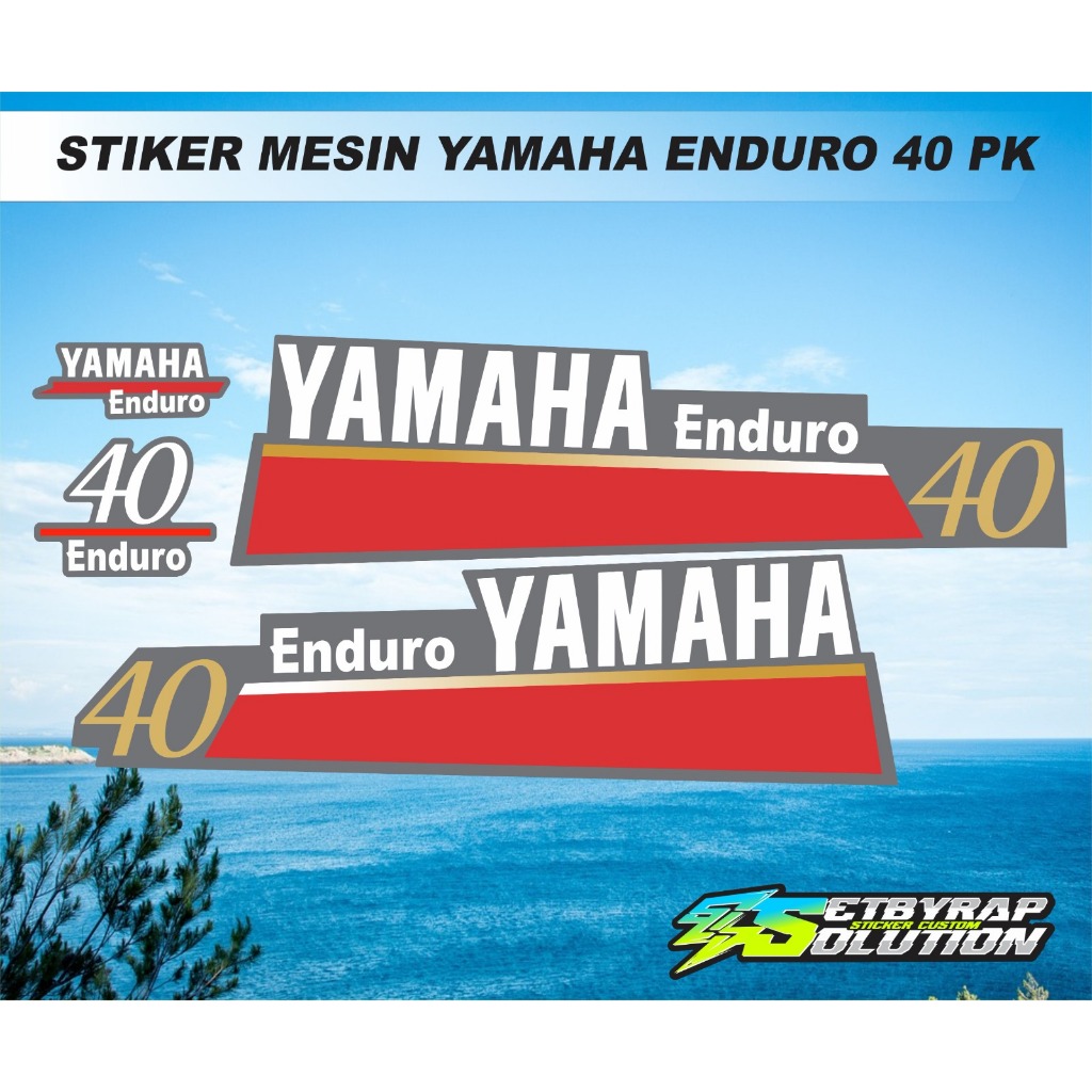 Jual STIKER MESIN YAMAHA ENDURO 40 PK 1 SET | Shopee Indonesia