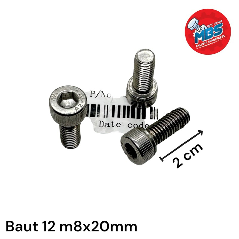 Jual BAUT 12 KUNCI L M8 2CM BAUT BAUT STENLISH ORIGINAL KRAKATAU DUDUK KAWASAKI NINJA KLX ...