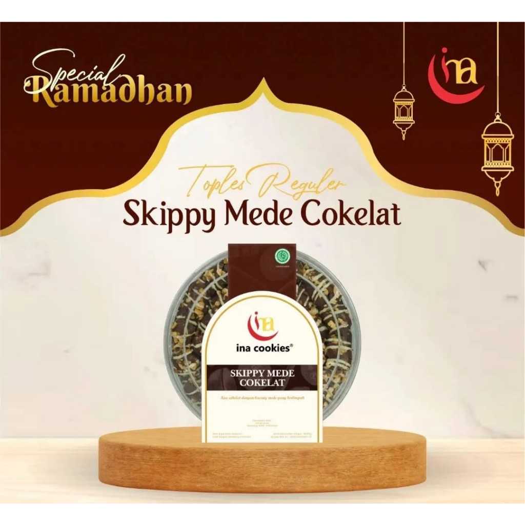 Jual Ina Cookies Kue Kering Premium Skippy Mede Coklat Toples Reguler ...