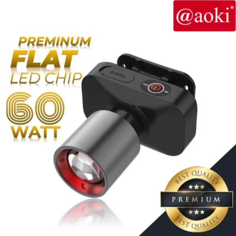 Jual Senter Kepala Zoom Laser LUBY Jarak Jauh LED 3 Mode Cahaya | Shopee Indonesia