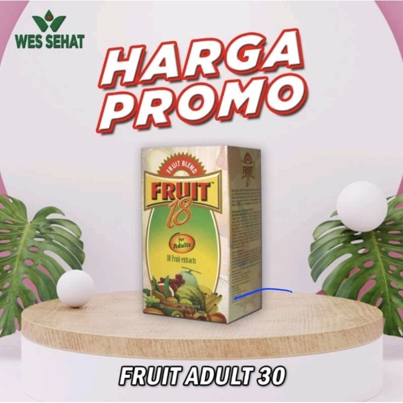 Jual Fruit 18 Adult 30 Kapsul / Ekstak 18 macam buah alami | Shopee ...